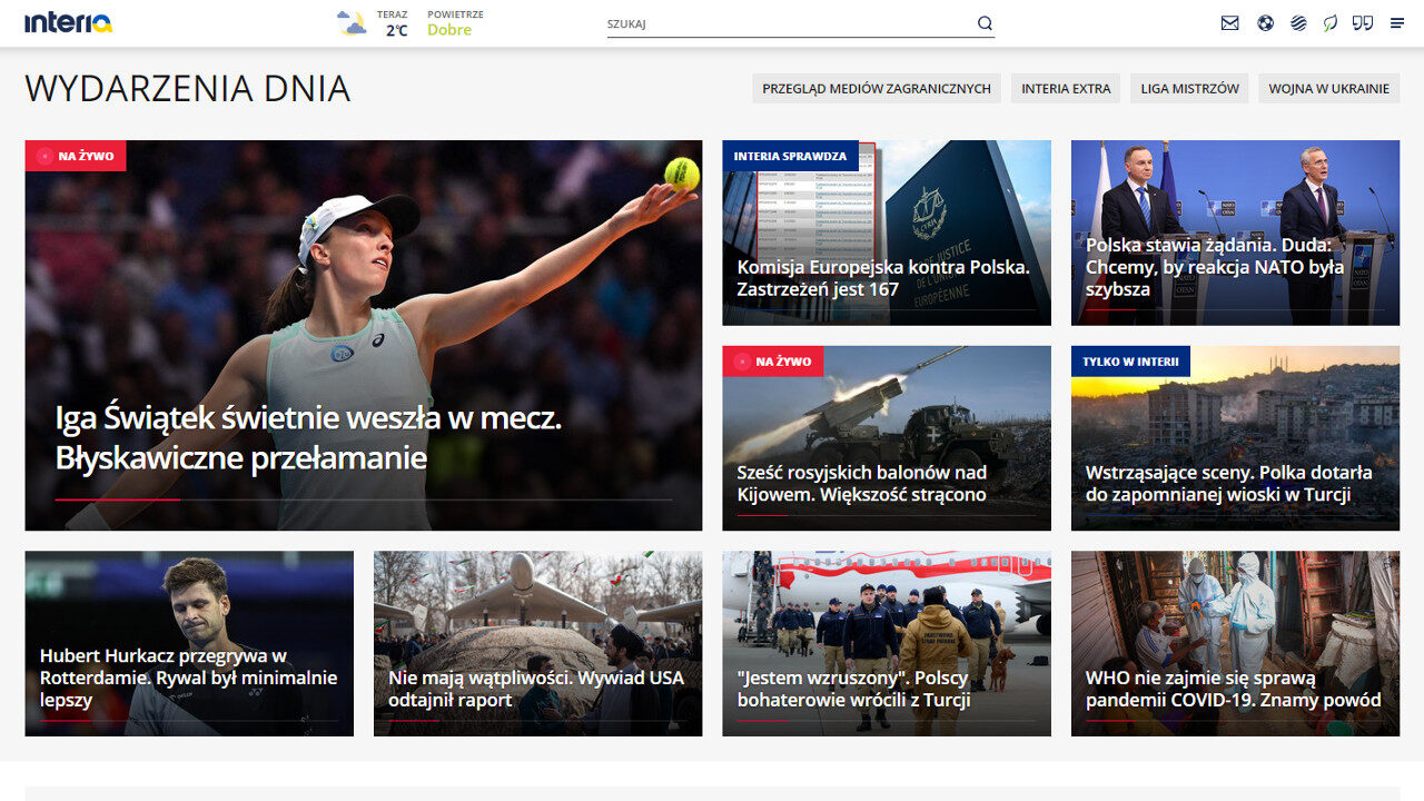 Specjalna sekcja wydawana przez sztuczną inteligencję w Interii - tvpolsat.info